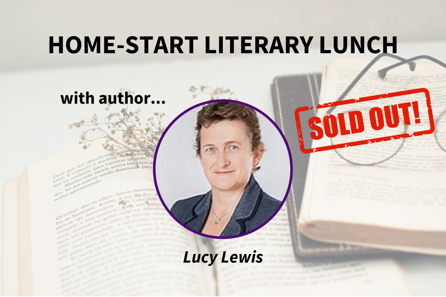 Literary Lunch - Lucy Lewis **SOLD OUT** - Home-Start Royston ...